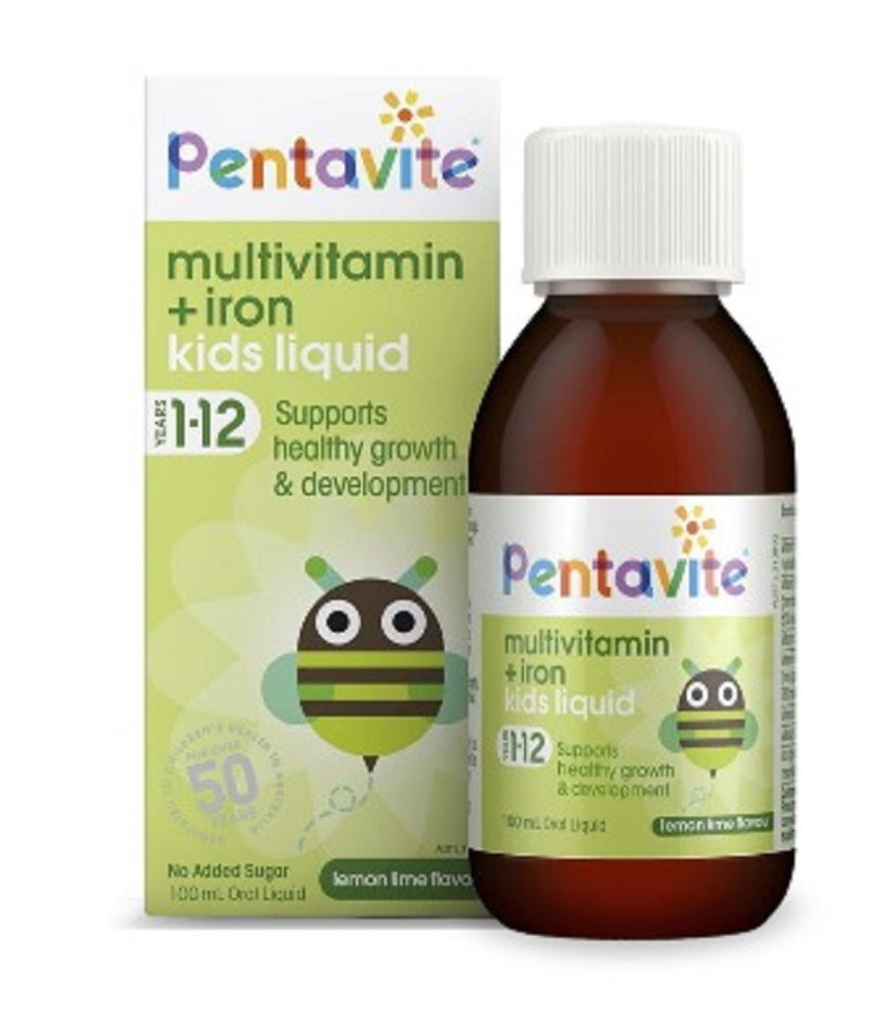 Pentavite Multivitamins with Iron Kids Oral Liquid 100mL – Betahealth