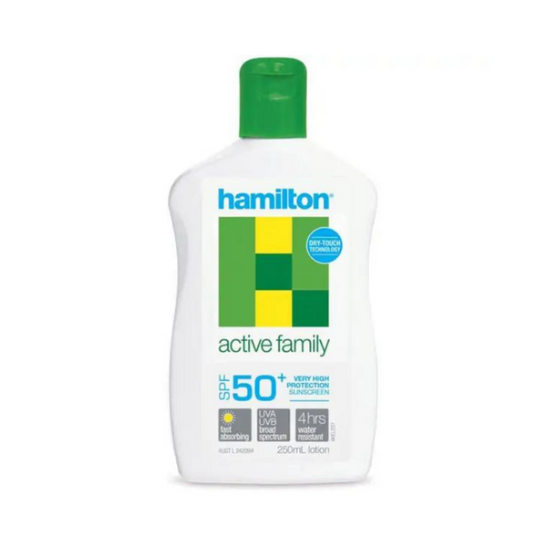 Hamilton Active Family Sunscreen SPF50+ Lotion 250ml – Betahealth