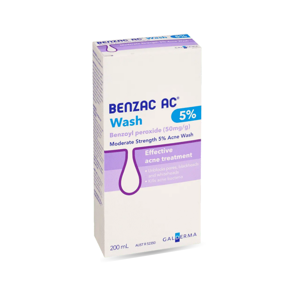 Benzac AC Moderate Strength 5% Acne Wash 200ml – Betahealth